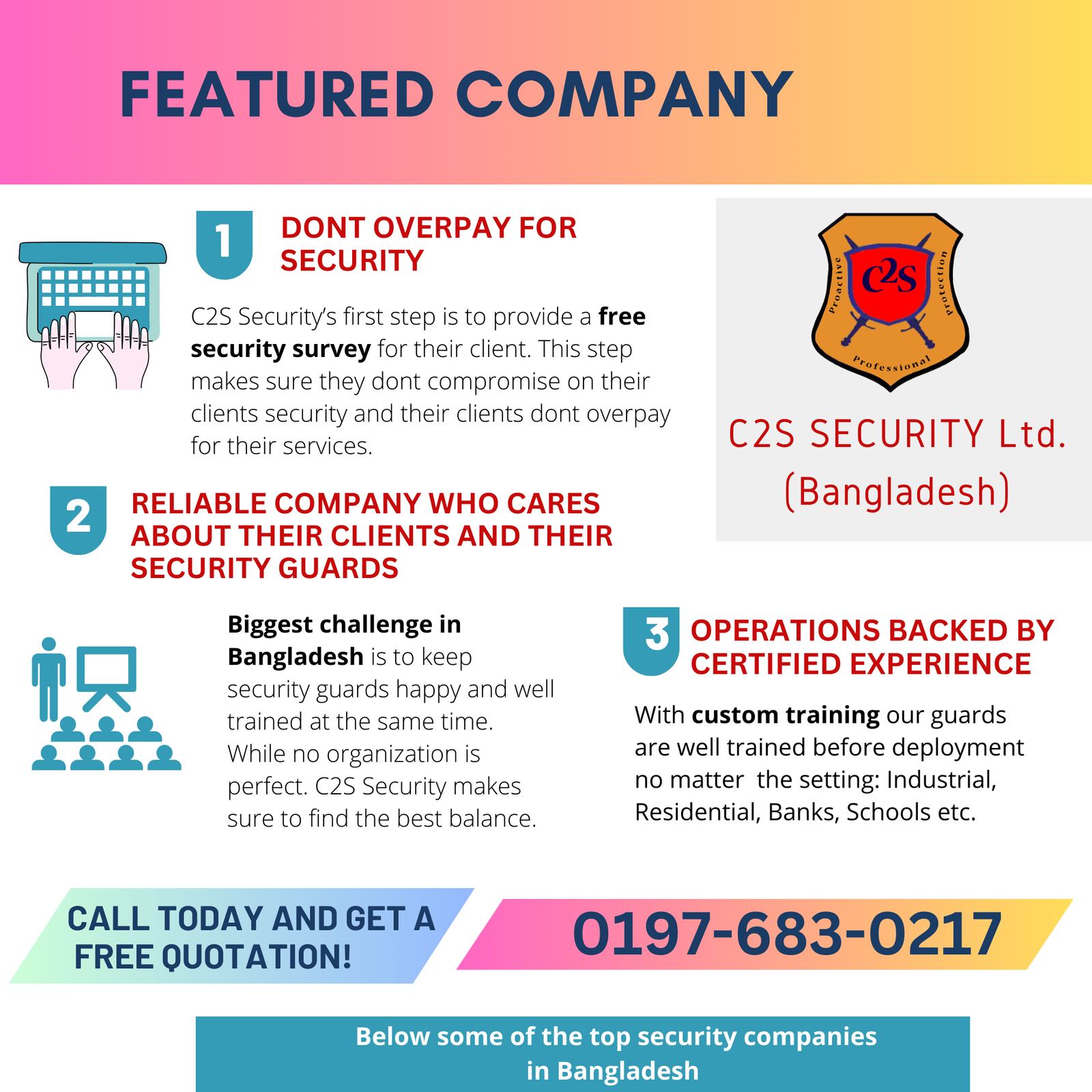 10 best security guard companies in Bangladesh